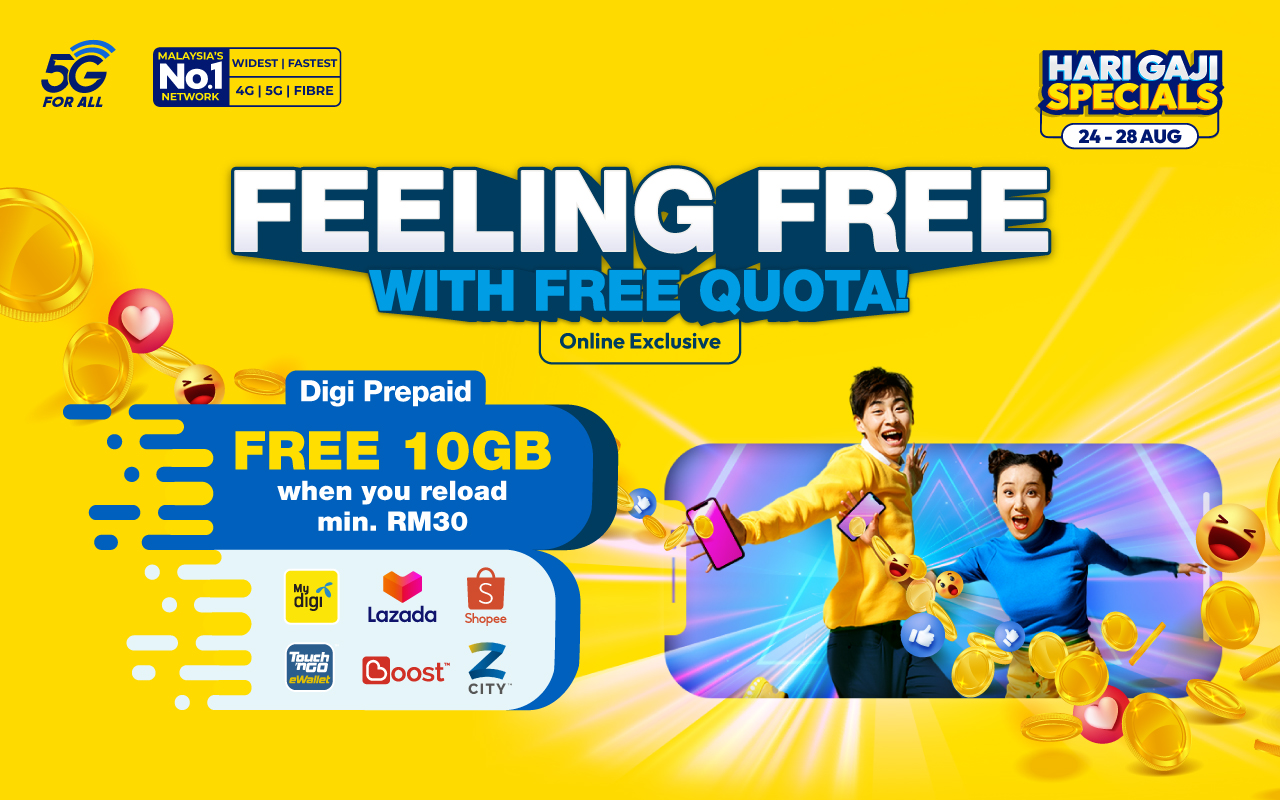 CelcomDigi: Tambah Nilai RM30 Untuk 10GB Percuma, Terhad Hingga 28 Ogos 2023